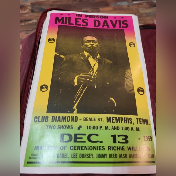 Other | Miles Davis 1959 Concert Poster | Poshmark